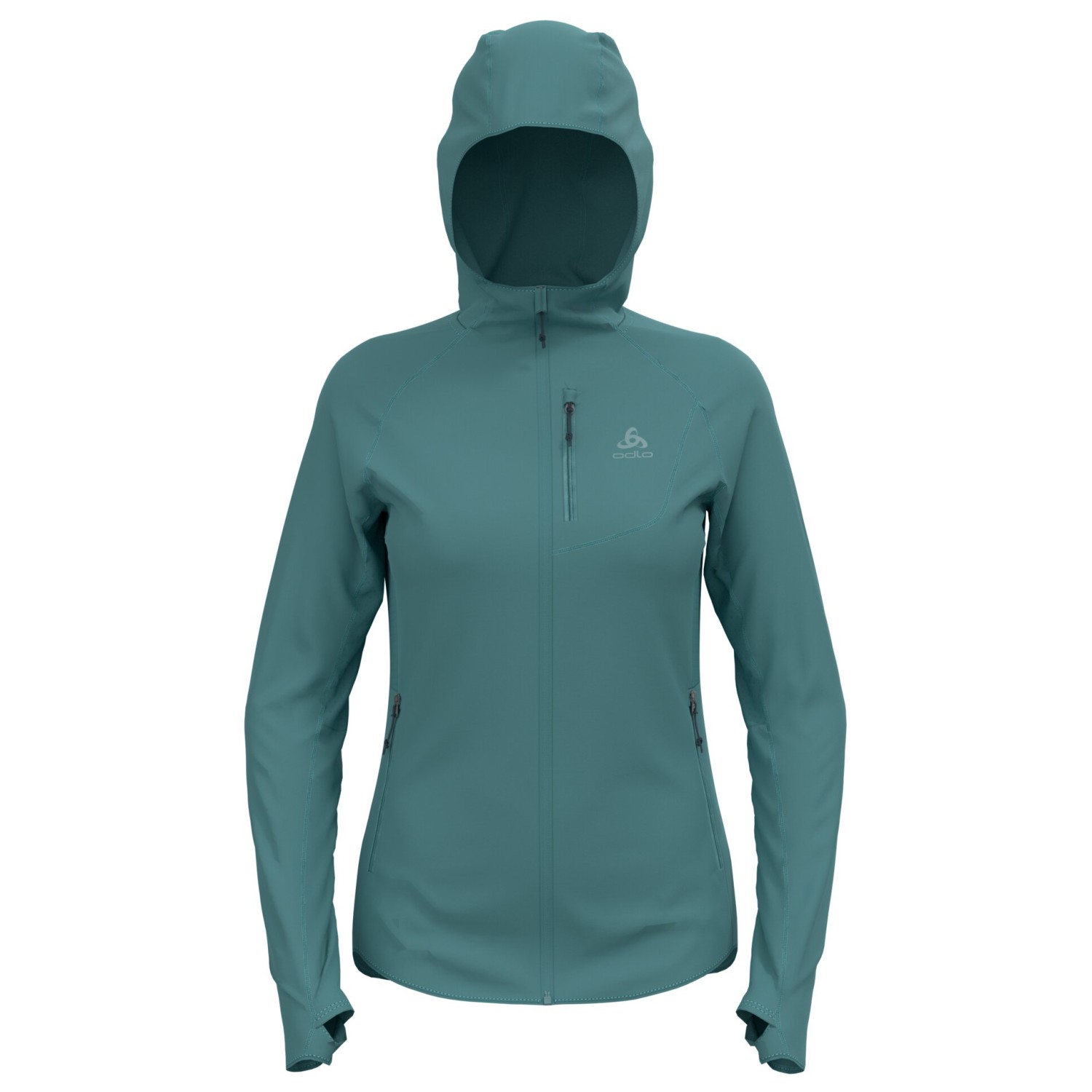 Odlo Ascent Micro PW 125 Mid Layer Full Zip - Merinolongsleeve Damen ...