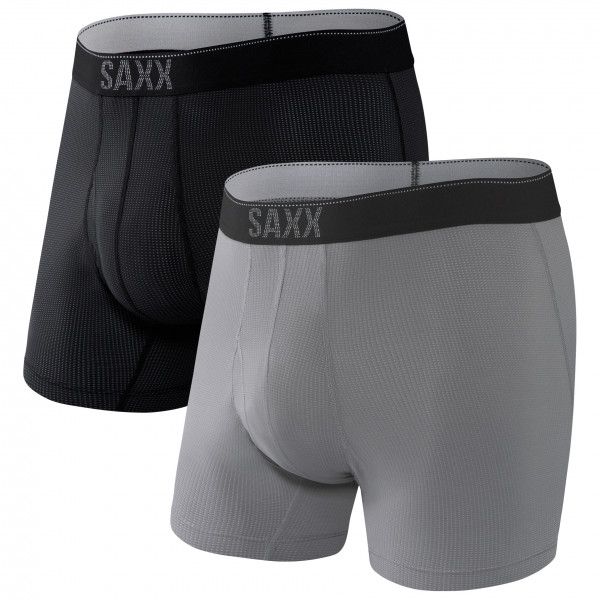 Saxx Quest Quick Dry Mesh Boxer Brief Fly 2-Pack - Synthetic base layer ...