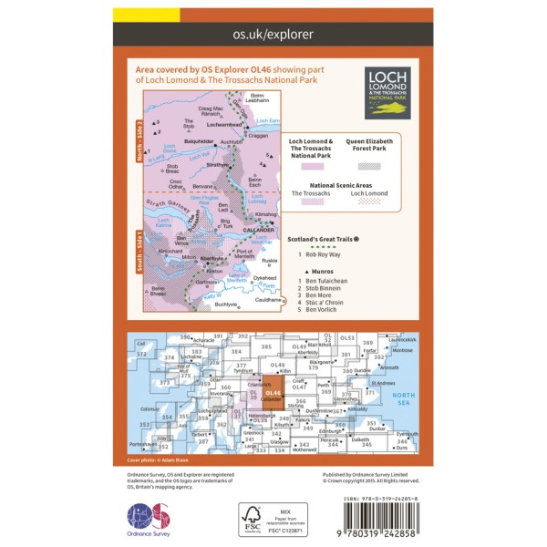 Ordnance Survey Trossachs / Callander / Aberfoyle Outdoor EGMOL046 ...
